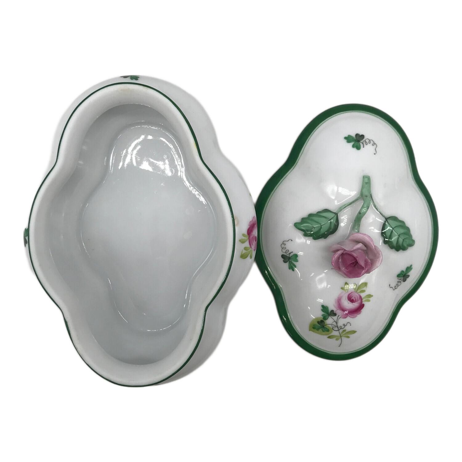 Herend (ヘレンド) オーバルボックス 14cm 6058-0-09 ウィーンのバラ｜トレファクONLINE