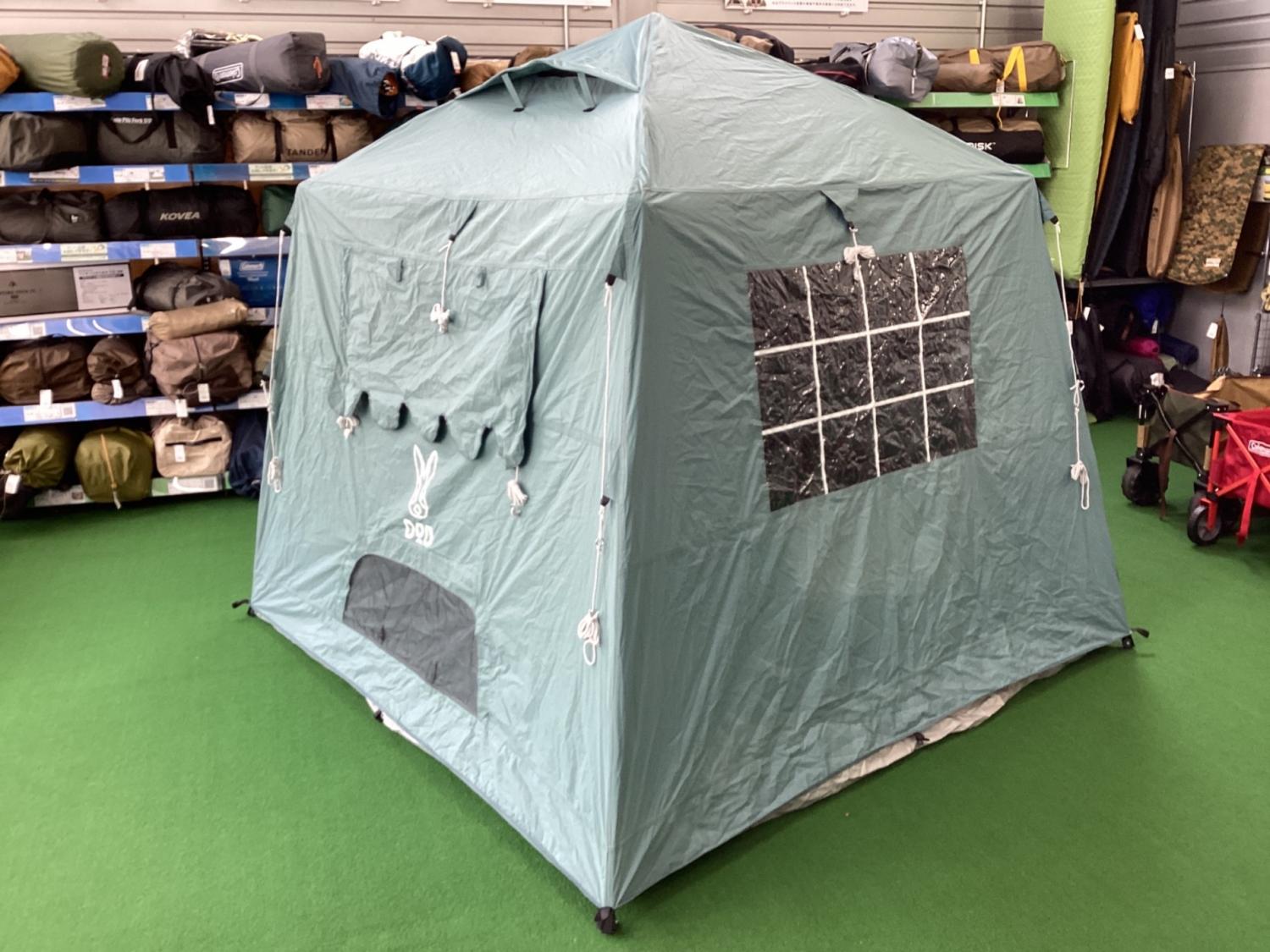 DOD (ディーオーディー) ワンタッチテント ブルーグレー T4-825-BL おうちテント 約230×230×200(h)cm 2～4人用 ...