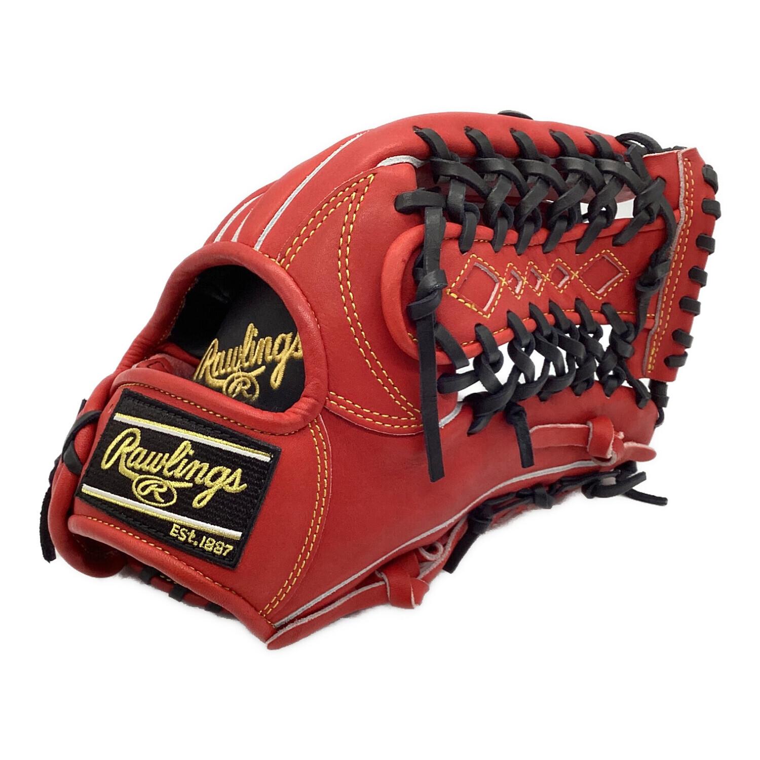 RAWLINGS (ローリングス) 軟式グローブ 約31cm レッドオレンジ ケース付 HOH PRO EXCEL 外野用 GR4HESH99｜トレファクONLINE